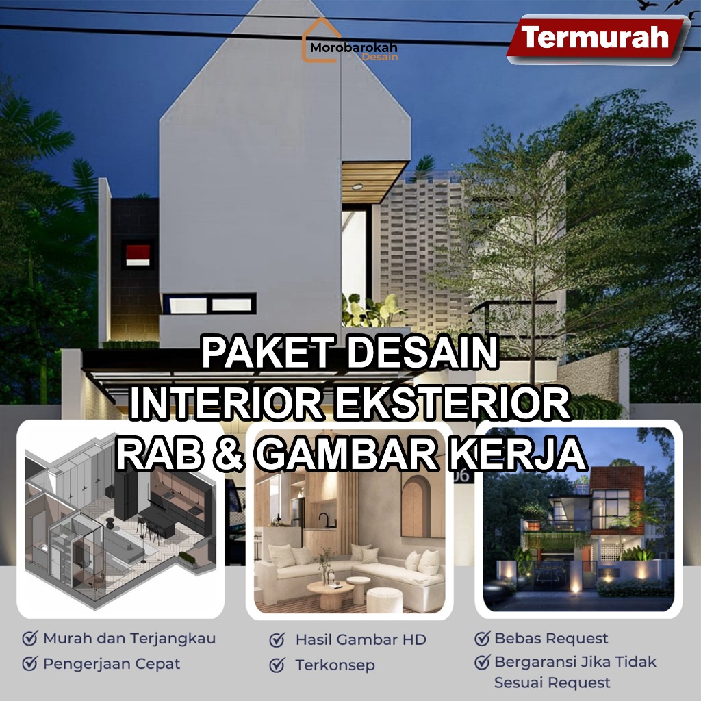 Jual DESAIN RENOVASI RUMAH INTERIOR EKSTERIOR (TERMASUK RAB DAN GAMBAR ...
