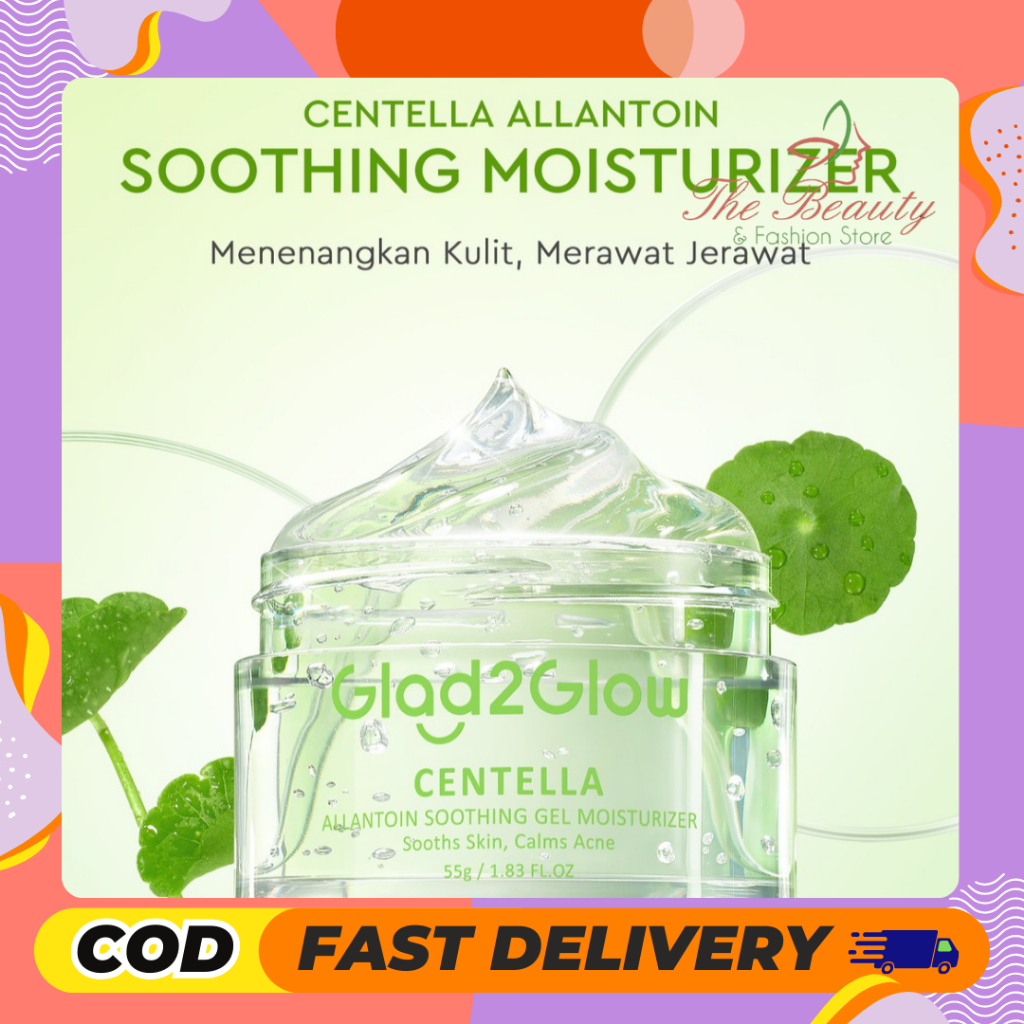Jual Glad2Glow Centella Soothing Moisturizer Gel Madeca Cream Cica ...