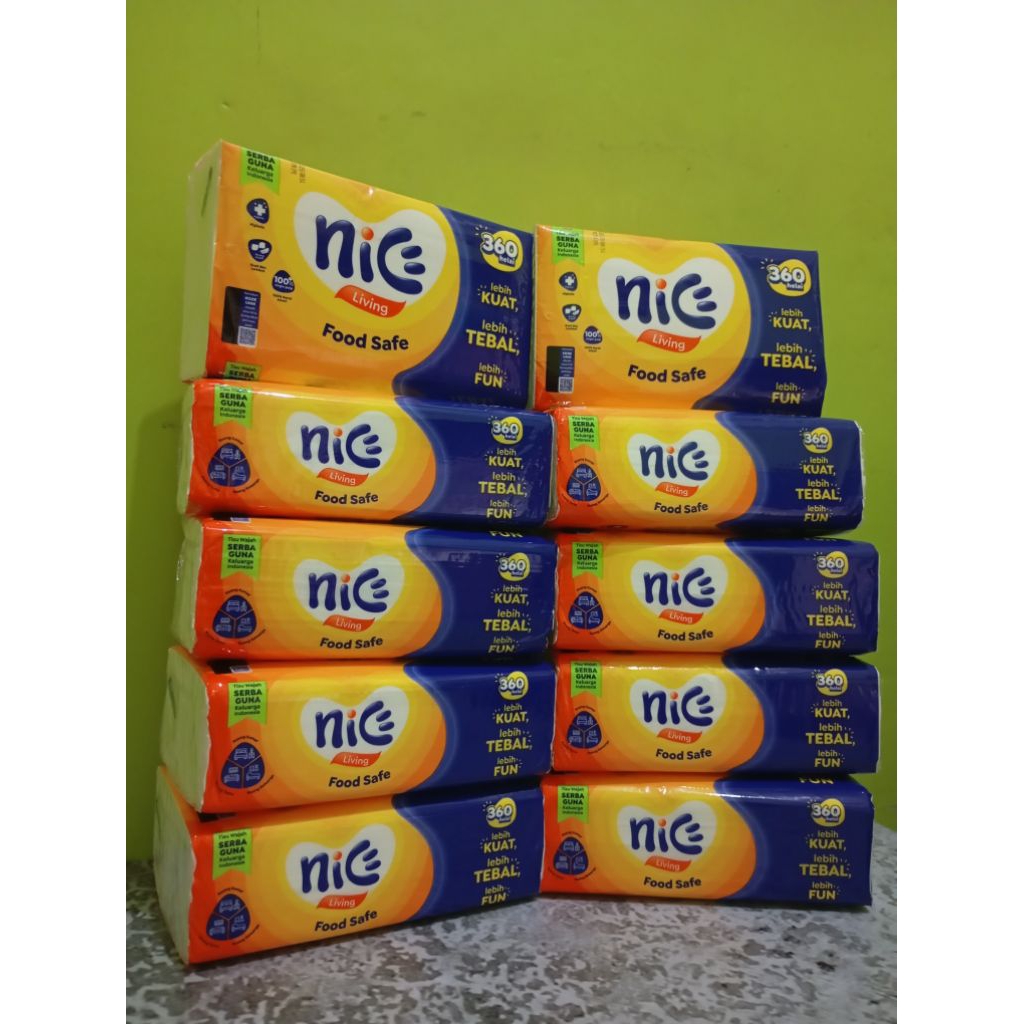 Jual [PAKET ISI 10 PCS] TISU NICE 360 HELAI/NICE TISSUE 360s/ NICE ...