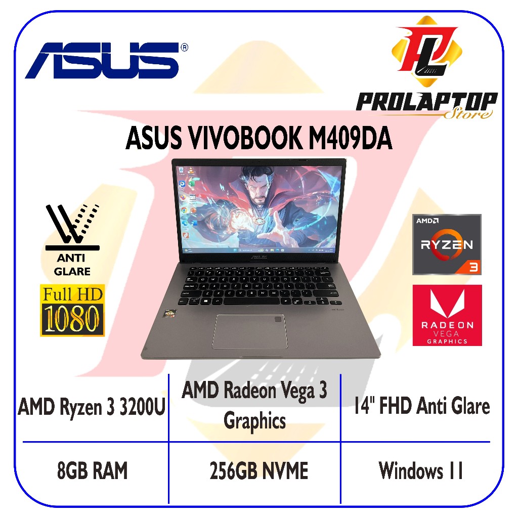 Jual Asus VIvoBook M409DA AMD Ryzen 3 3200U RAM 8GB SSD NVME 256GB ...
