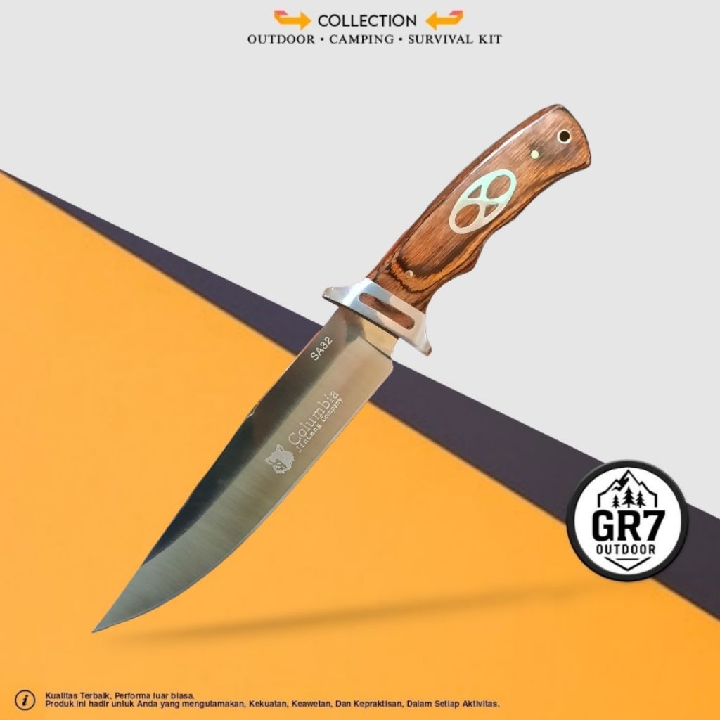Jual Pisau Survival Tactical Columbia SA32 Outdoor + Sarung / Pisau ...