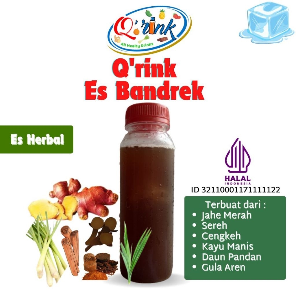 Jual Q’rink Es Bandrek Herbal Frozen Botol Kale 250ml – Minuman ...