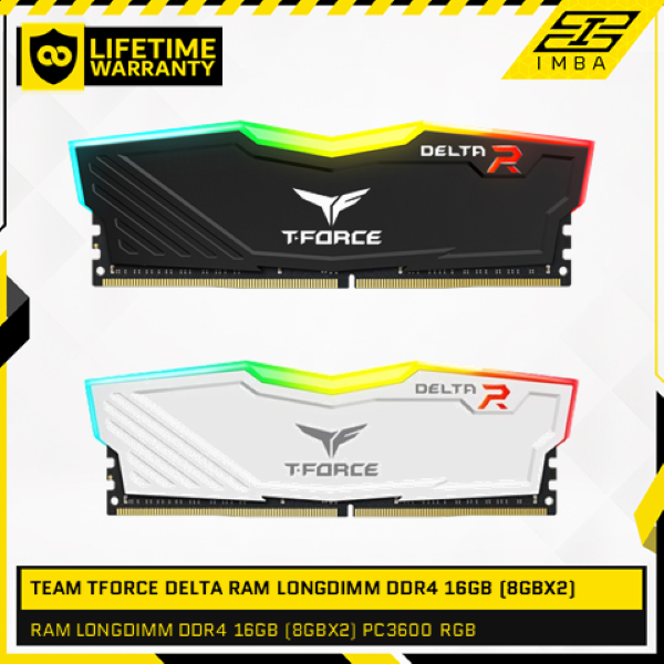 Jual TEAM TFORCE DELTA RAM LONGDIMM DDR4 16GB (8GBX2) PC3600 RGB ...