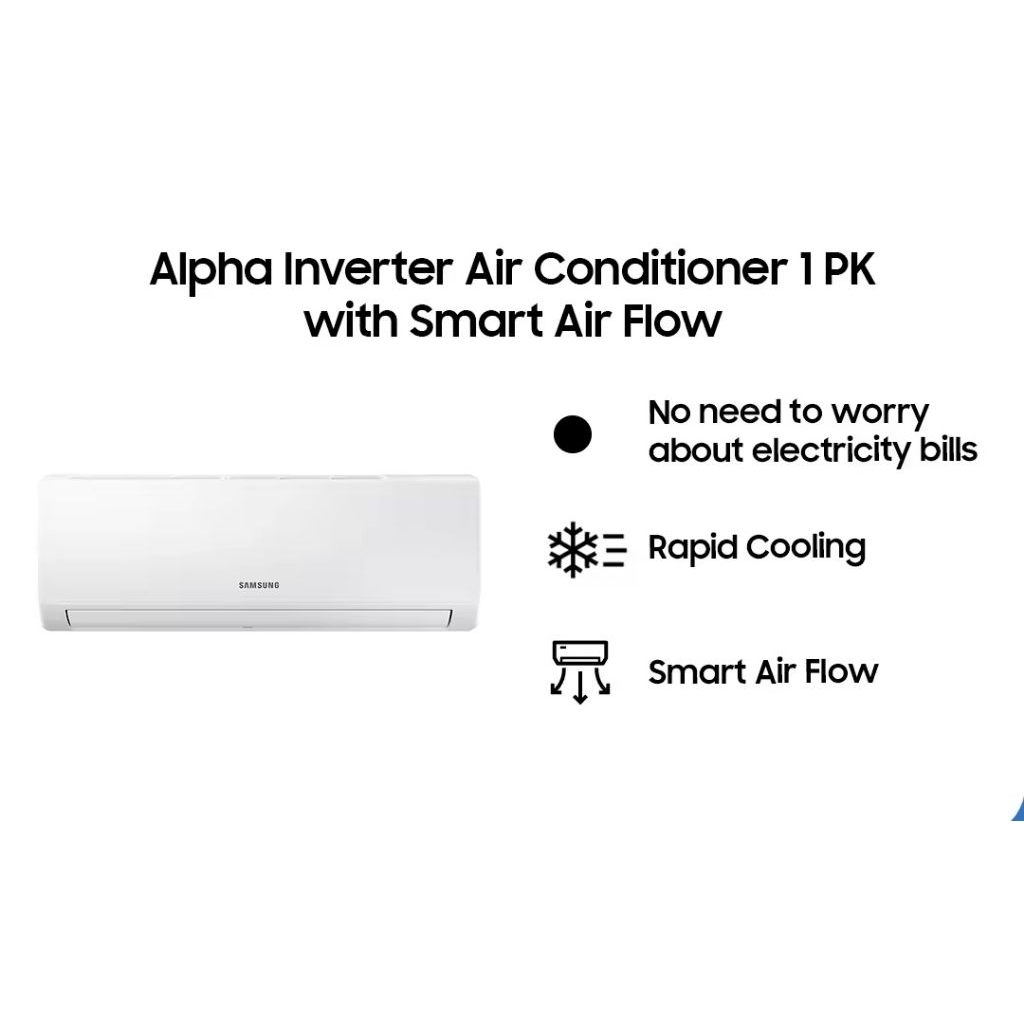 Jual Samsung Alpha Inverter AC 1 PK Smart Air Flow Fast Cool AC ...
