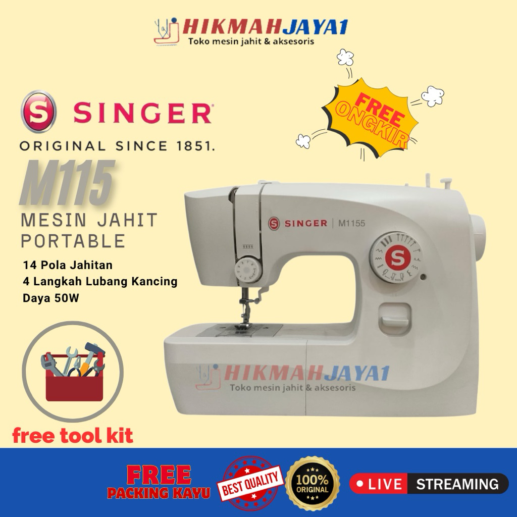 Jual Mesin Jahit SINGER M1155 Portable Multifungsi | Shopee Indonesia