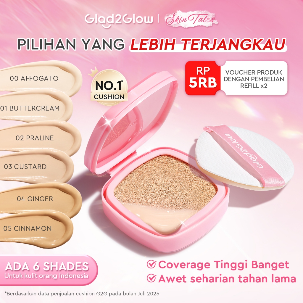 Jual [ 100%ORI ] Glad2Glow Perfect Cover Cushion Refill | Cushion ...