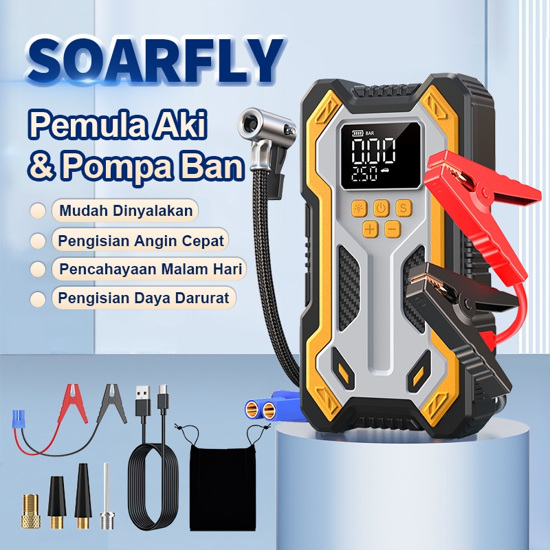 Jual SOARFLY 6-in-1 Jump Starter Aki Mobil Pompa Angin Ban Mobil ...