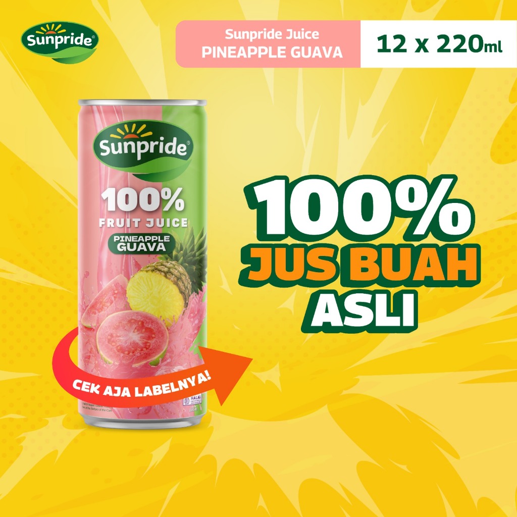 Jual [Isi 12] Sunpride Juice Pineapple Guava 220 ml | Shopee Indonesia