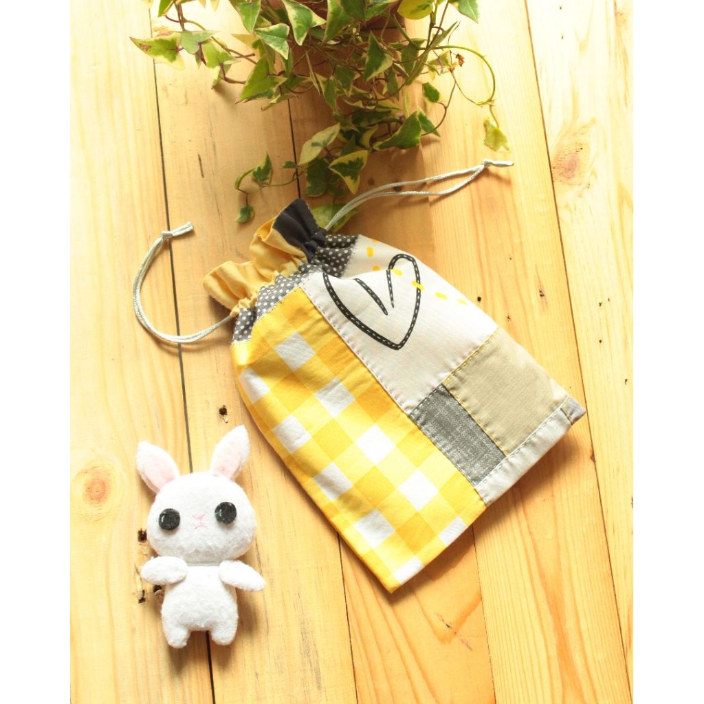 Jual string pouch | tas serut kantong kain perca bertali full jahit ...