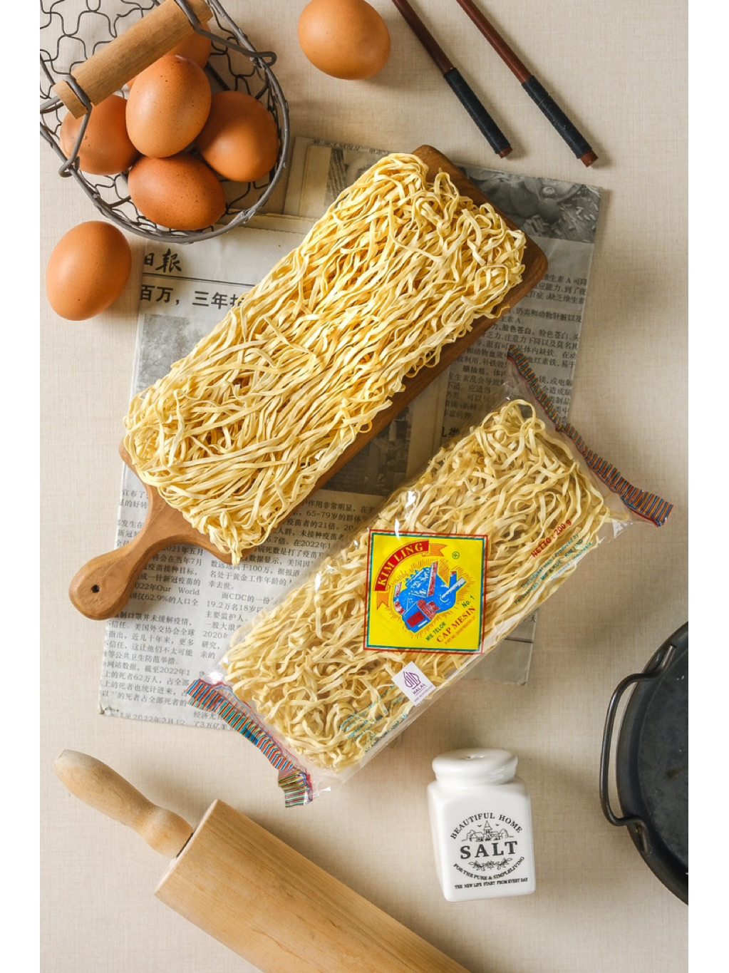 Jual Kim Ling Mie Telur Gepeng Kecil ( 200 G ) | Shopee Indonesia