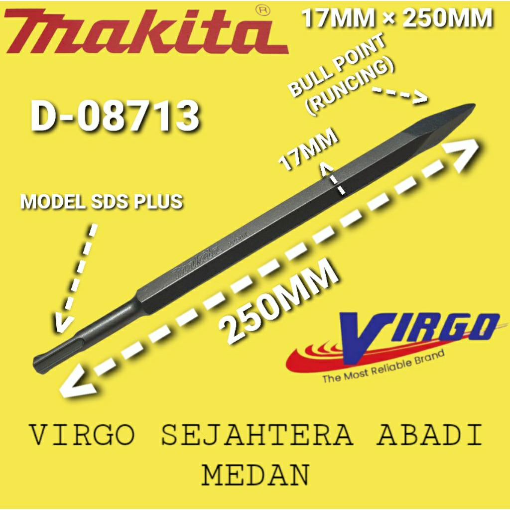 Jual MAKITA MATA BOR BOBOK BETON TEMBOK LANCIP MODEL SDS PLUS BULL ...