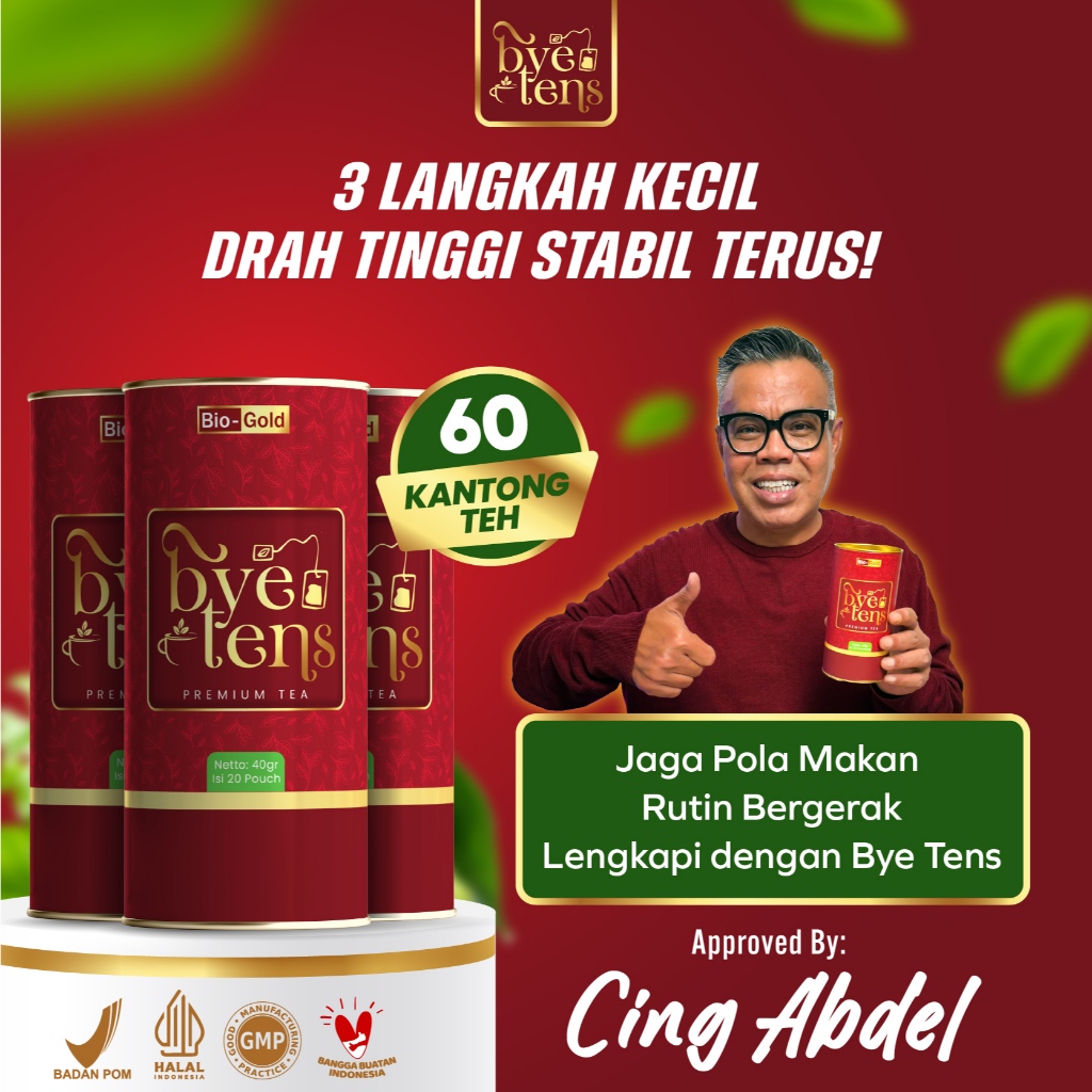Jual BYE TENS Bio Gold Premium Tea 3 KALENG Teh Herbal Hipertensi ...