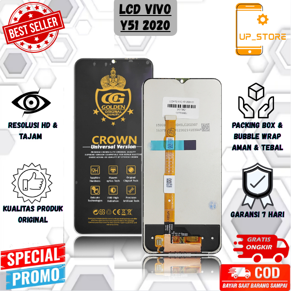 Jual LCD TOUCHSCREEN VIVO Y51 2020 / V2030 / Y53S / V2058 / Y51A / Y31 ...