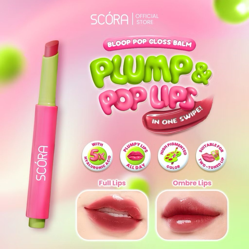 Jual SCORA Bloop Pop Gloss Balm 2gr / Scora Lip Balm / Lip Serum ...