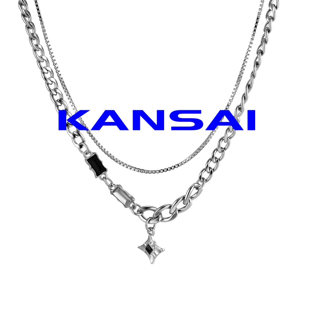 Jual KANSAI-Kalung Hiasan Kombinasi Pria,Model trendi tahun 2025, gaya ...