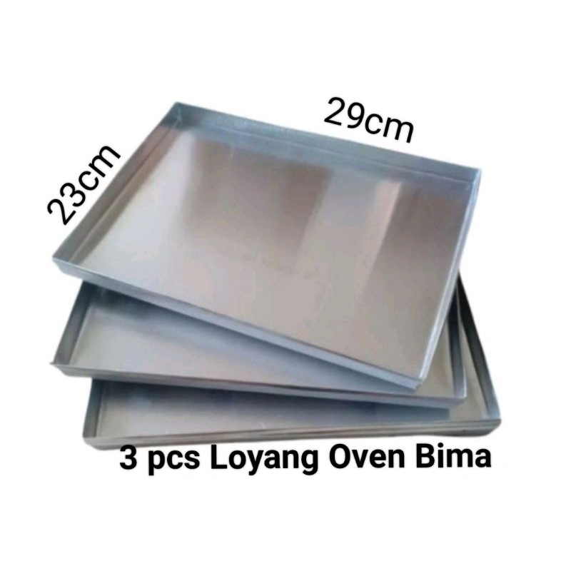 Jual 3pcs LOYANG OVEN BIMA/LOYANG KUKER 29x23x2cm | Shopee Indonesia