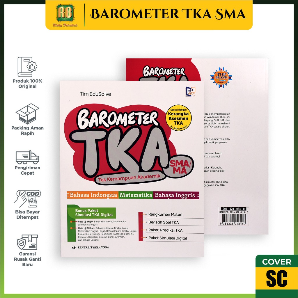 Jual Buku Barometer TKA SMA MA Mata Pelajaran Wajib 2025 Erlangga ...