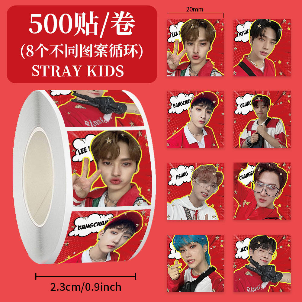 Jual STRAY KIDZ SKZ 500 PCS STICKER ROLL KPOP mail stiker deco freebies ...