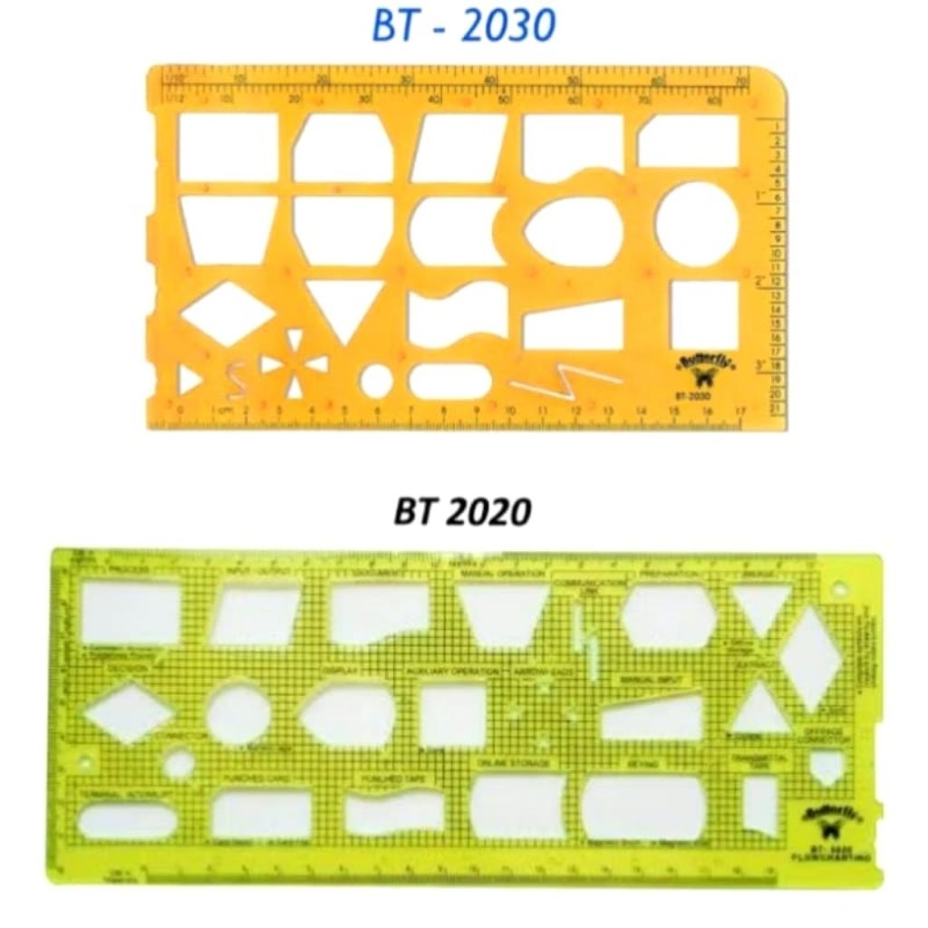 Jual BUTTERFLY BT2020 BT2030 FLOWCHART TEMPLATE RULER PENGGARIS FLOW ...