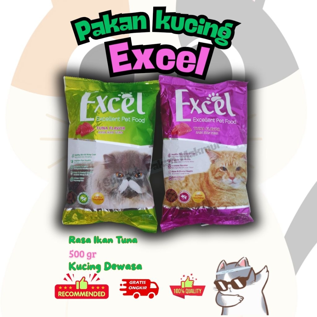 Jual EXCEL Pakan kucing Formula 4-in-1 Lengkap & Seimbang untuk Kucing ...