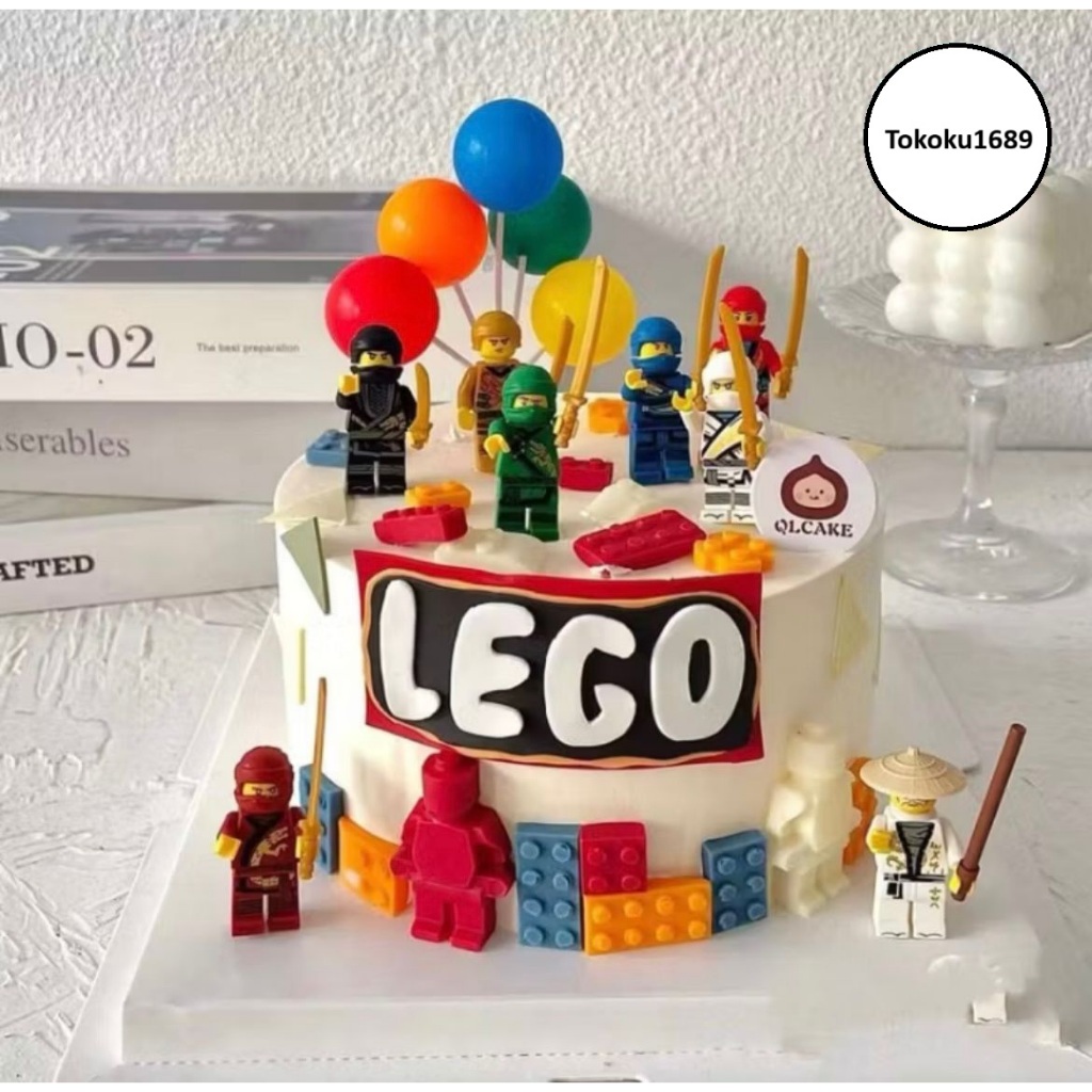 Jual Hiasan Kue Cake topper Tema LEGO set plastik Action figure ...