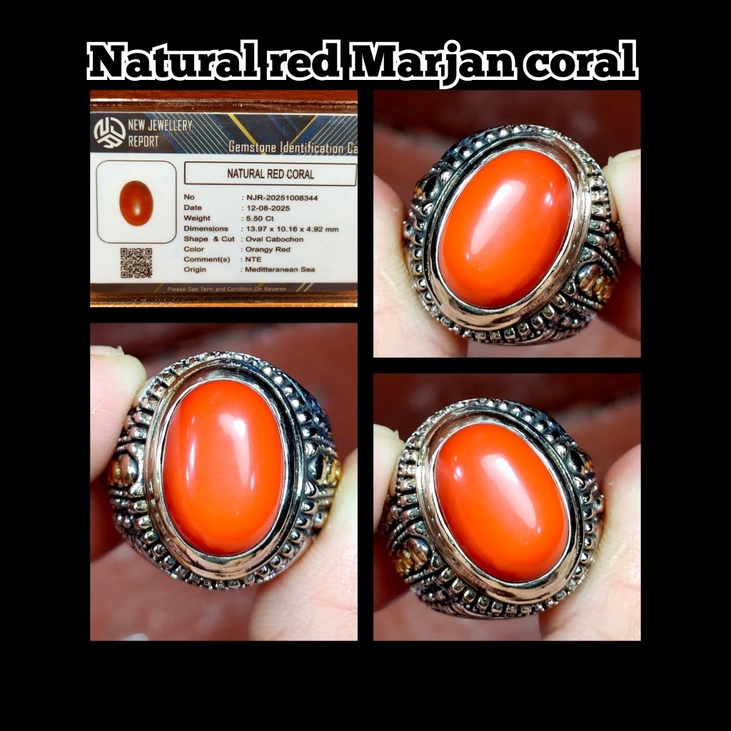 Jual NATURAL CINCIN BATU RED MARJAN CORAL | Shopee Indonesia