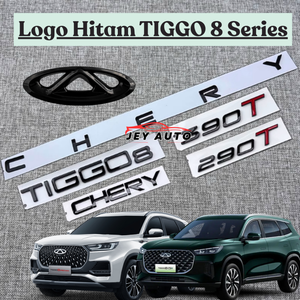 Jual Logo Chery Tiggo 8 Hitam / Emblem Chery Tiggo 8 Depan Belakang ...