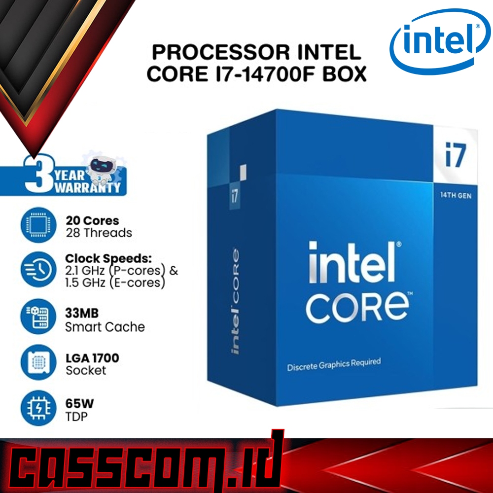 Jual Processor Intel Core i7-14700F Socket LGA1700 Box | Shopee Indonesia