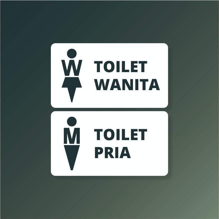 Jual Stiker Toilet Pria & Wanita 10 x 5.5 cm | Label Kamar Mandi/WC ...