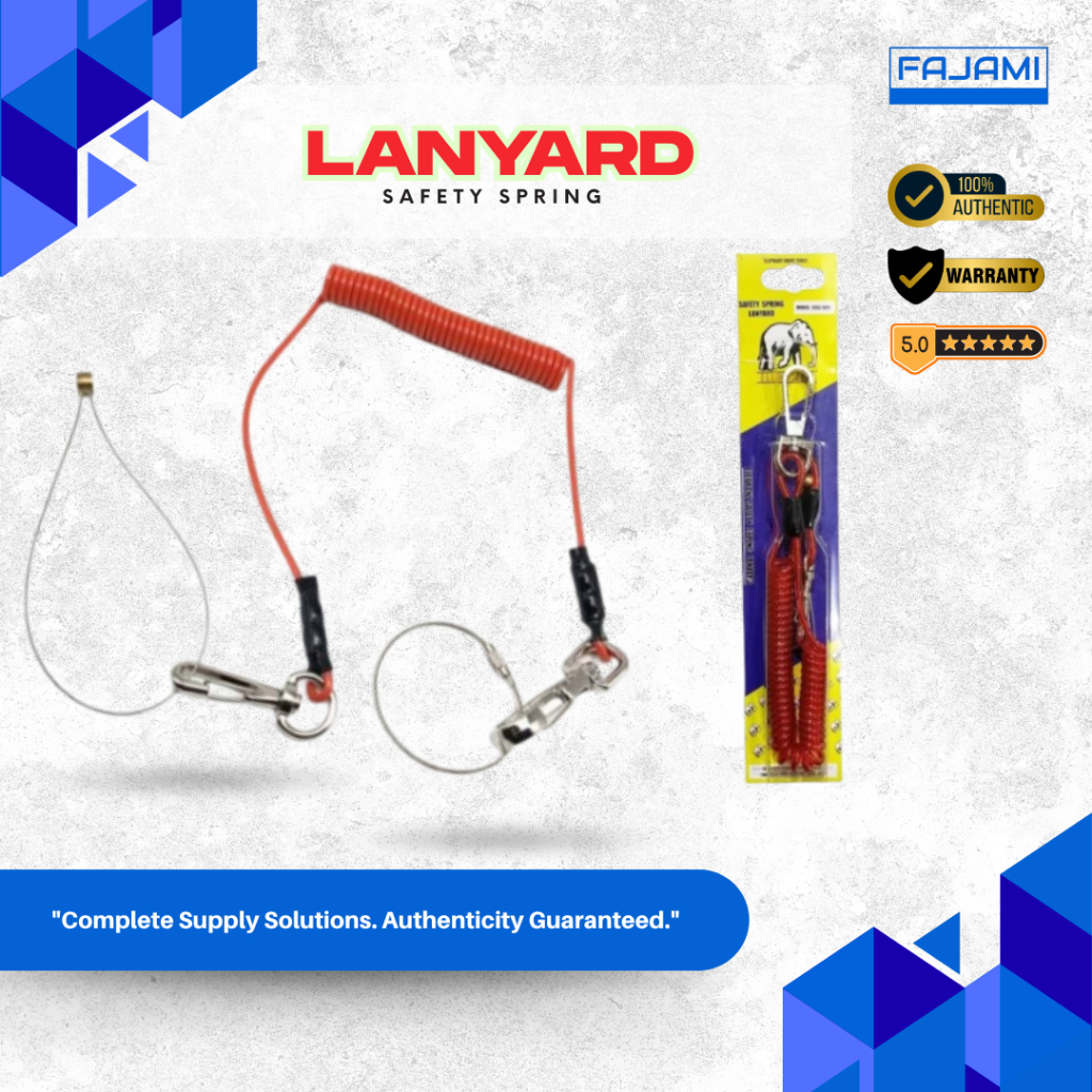 Jual Safety Spring Lanyard Elephant – Tali Pengaman Spiral dengan Kait ...
