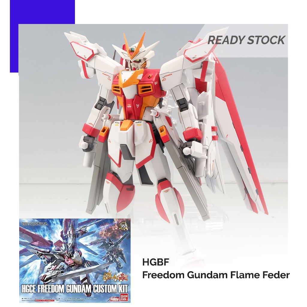 Jual HGCE Freedom Gundam Custom Kit/Freedom Flame Feder + Hobby Japan ...