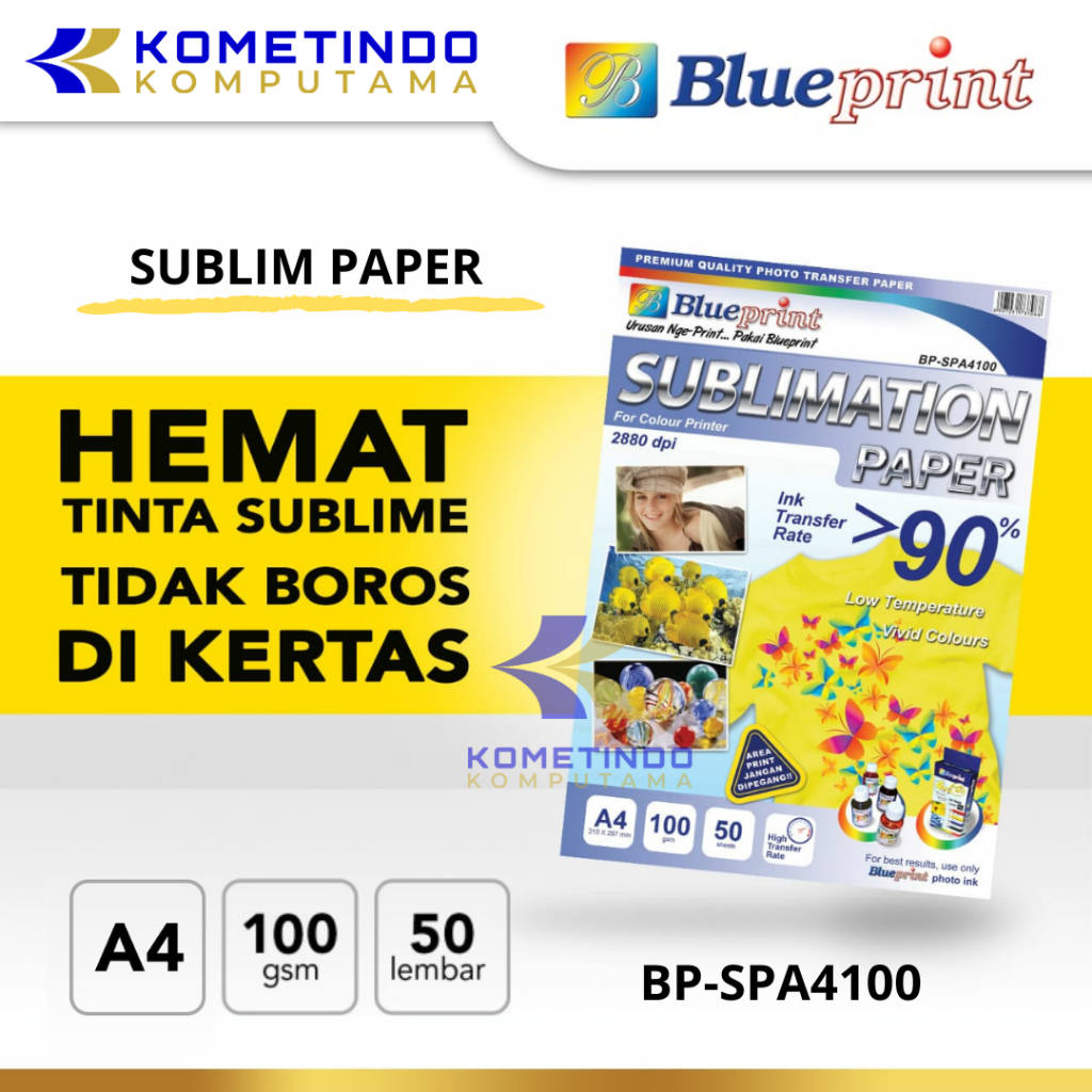Jual BP-SPA4100 Kertas Sublim A4 BLUEPRINT Kertas Sublimation, Baju ...