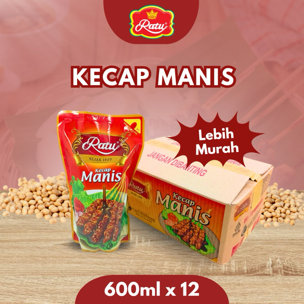 Jual KECAP MANIS RATU KEMASAN DOOS (600 ML X 12) | Shopee Indonesia
