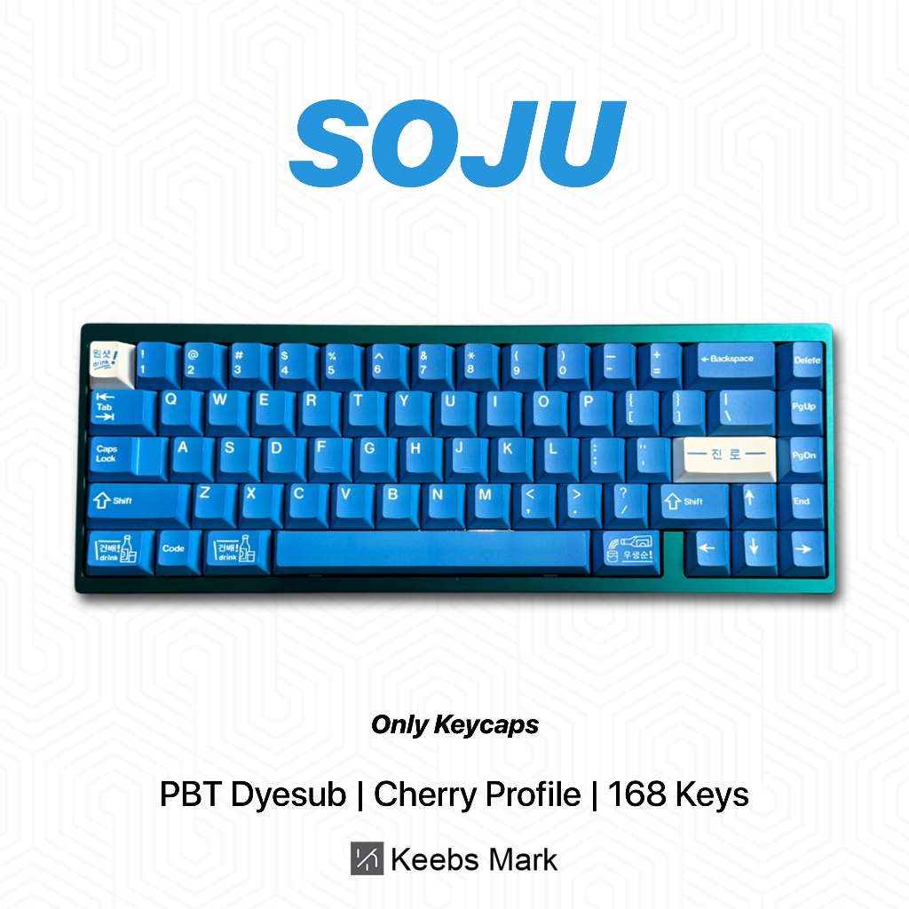 Jual Soju Keycaps PBT Dyesub 168 Keys Cherry Profile Mechanical ...
