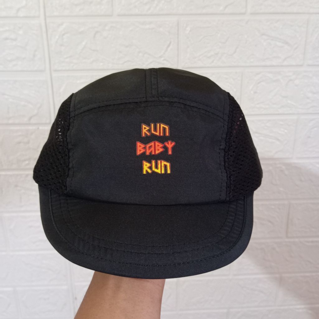 Jual Running Caps - Run Baby Run . Topi Lari Kalcer | Shopee Indonesia