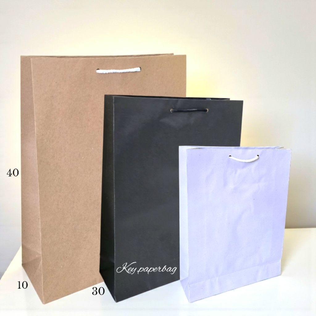 Jual Paper Bag Uk 30x40 Polos Hitam, Putih, Cokelat | Shopee Indonesia