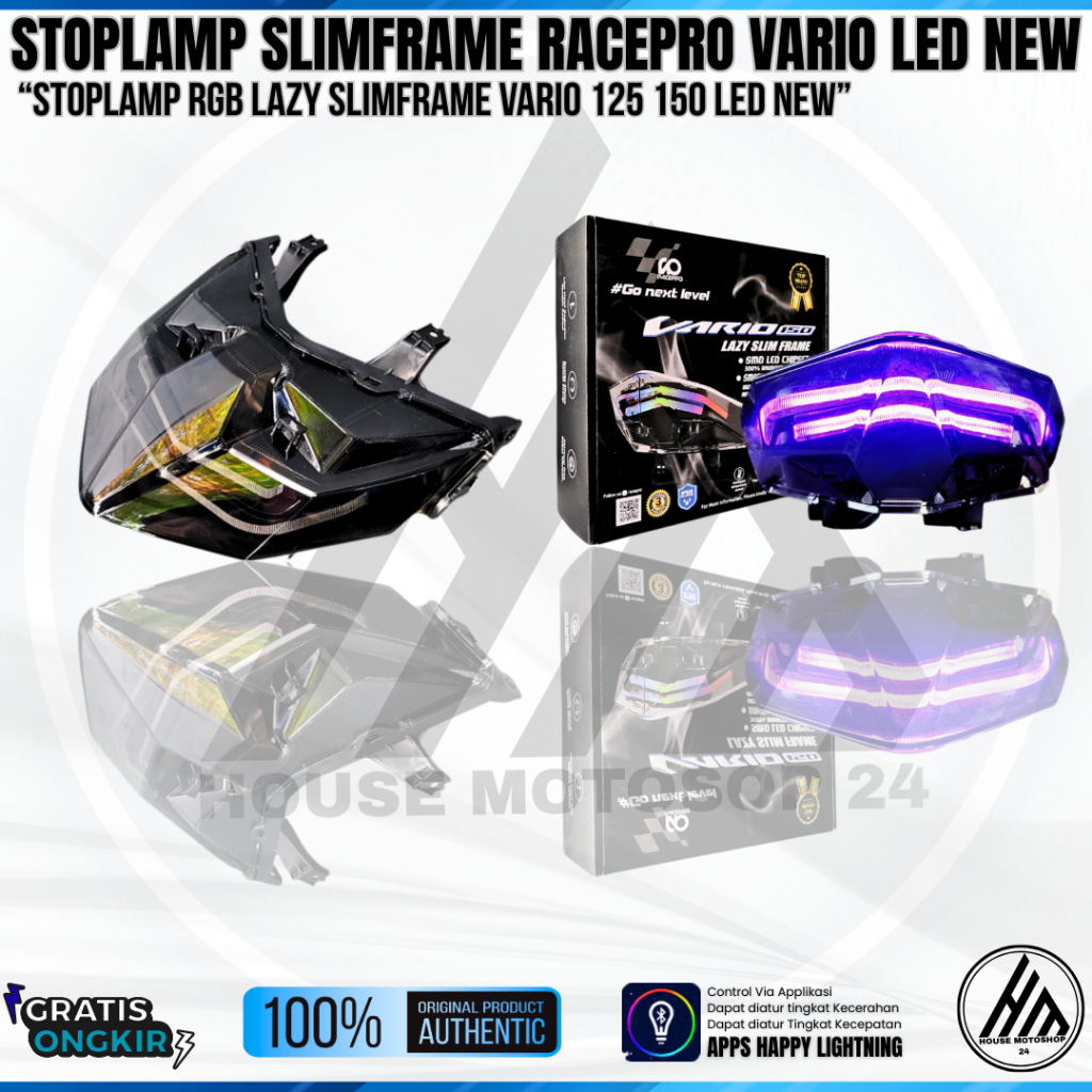 Jual STOPLAMP SLIM FRAME LAZY 10 WARNA 255 MODE VIA HP FOR VARIO 125 ...