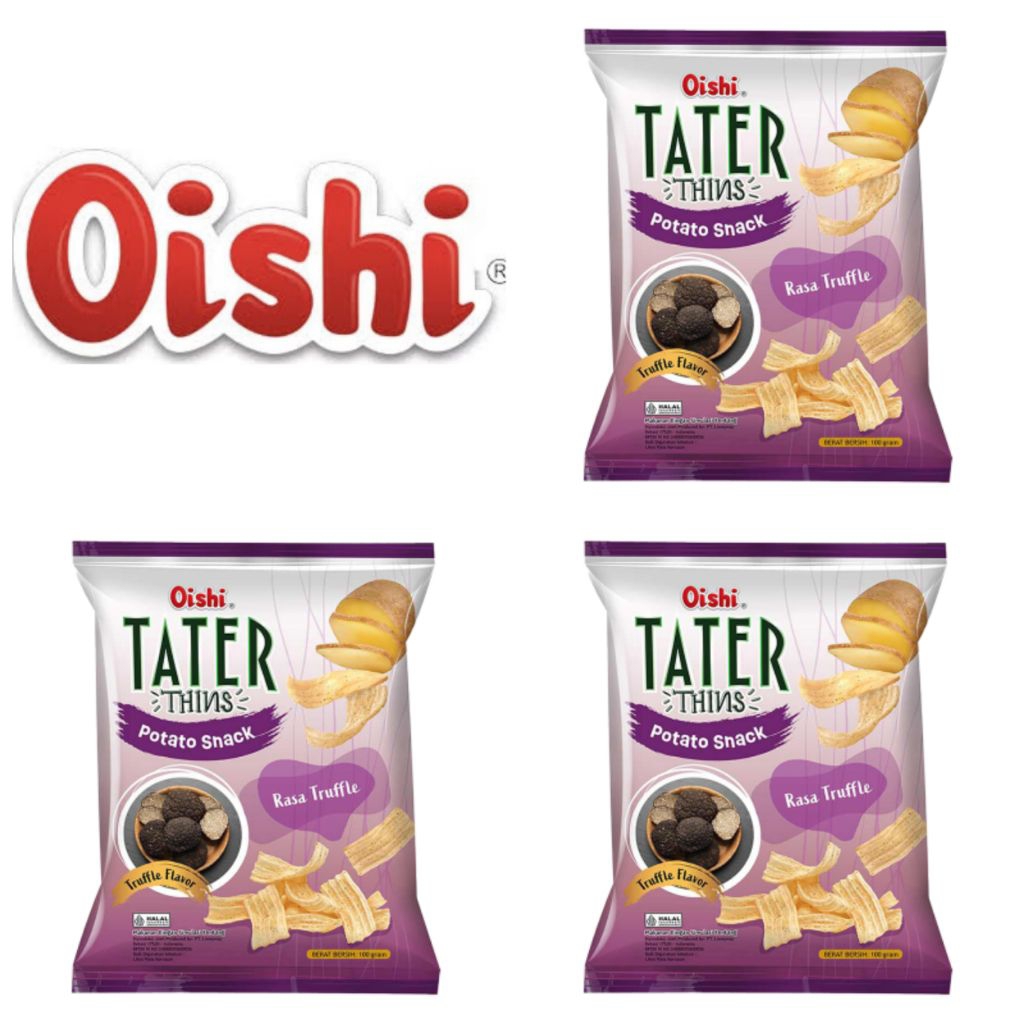 Jual Oishi Tater Thins Camilan Kentang Truffle 100 Gr | Shopee Indonesia
