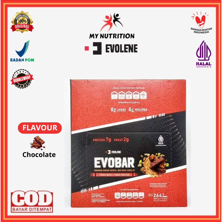 Jual Evolene EVOBAR 1 Box 12 Sachet Evolen Evo Bar Makanan Cemilan ...