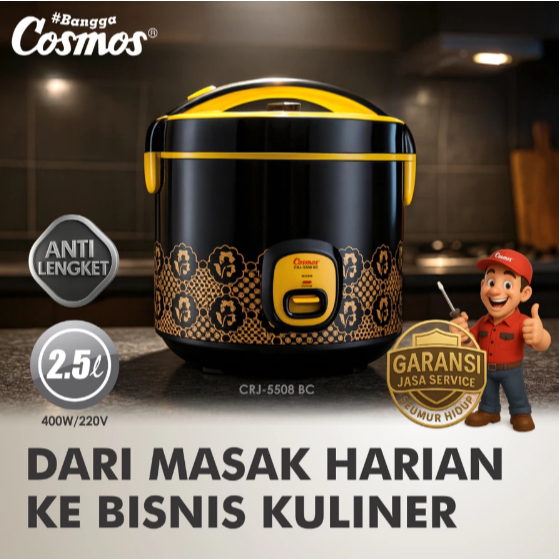Jual Cosmos Rice Cooker Non Stick CRJ-5508 BC - 2.5L | Shopee Indonesia