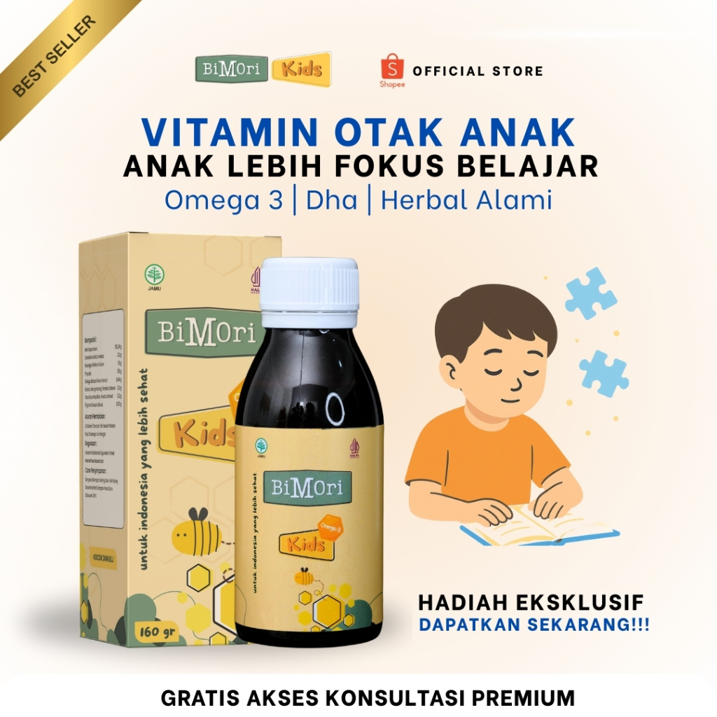 Jual Bimori Kids Vitamin Otak Anak Cerdas Obat Terlambat Bicara Autis ...