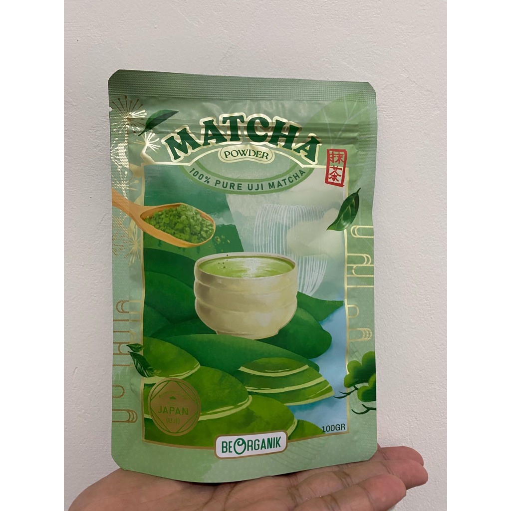 Jual BeOrganik Pure Matcha Powder 100 gram Pouch Asli / Cod Balikpapan ...