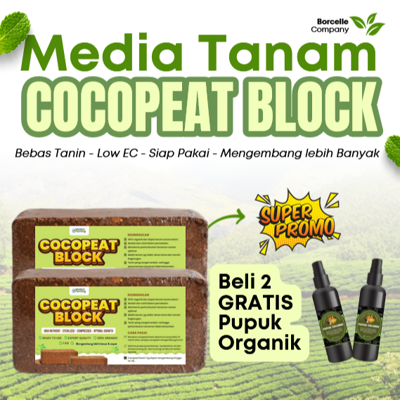 Jual Cocopeat Media Tanam Hydroponik | Cocopeat Block 1kg 5kg | Kokopit ...