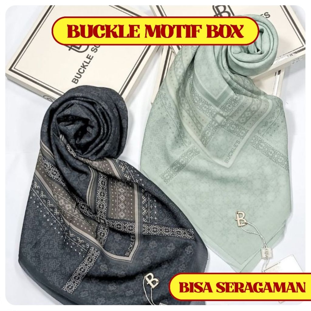 Jual Buckle scarves motif box - hijab segiempat voal sublim premium ...
