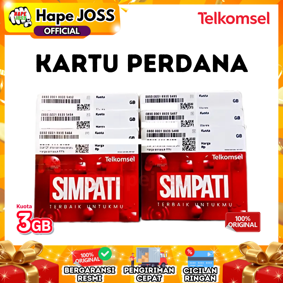 Jual Kartu Perdana Simpati Telkomsel Kuota 3GB ( 30Hari ) New | Shopee ...