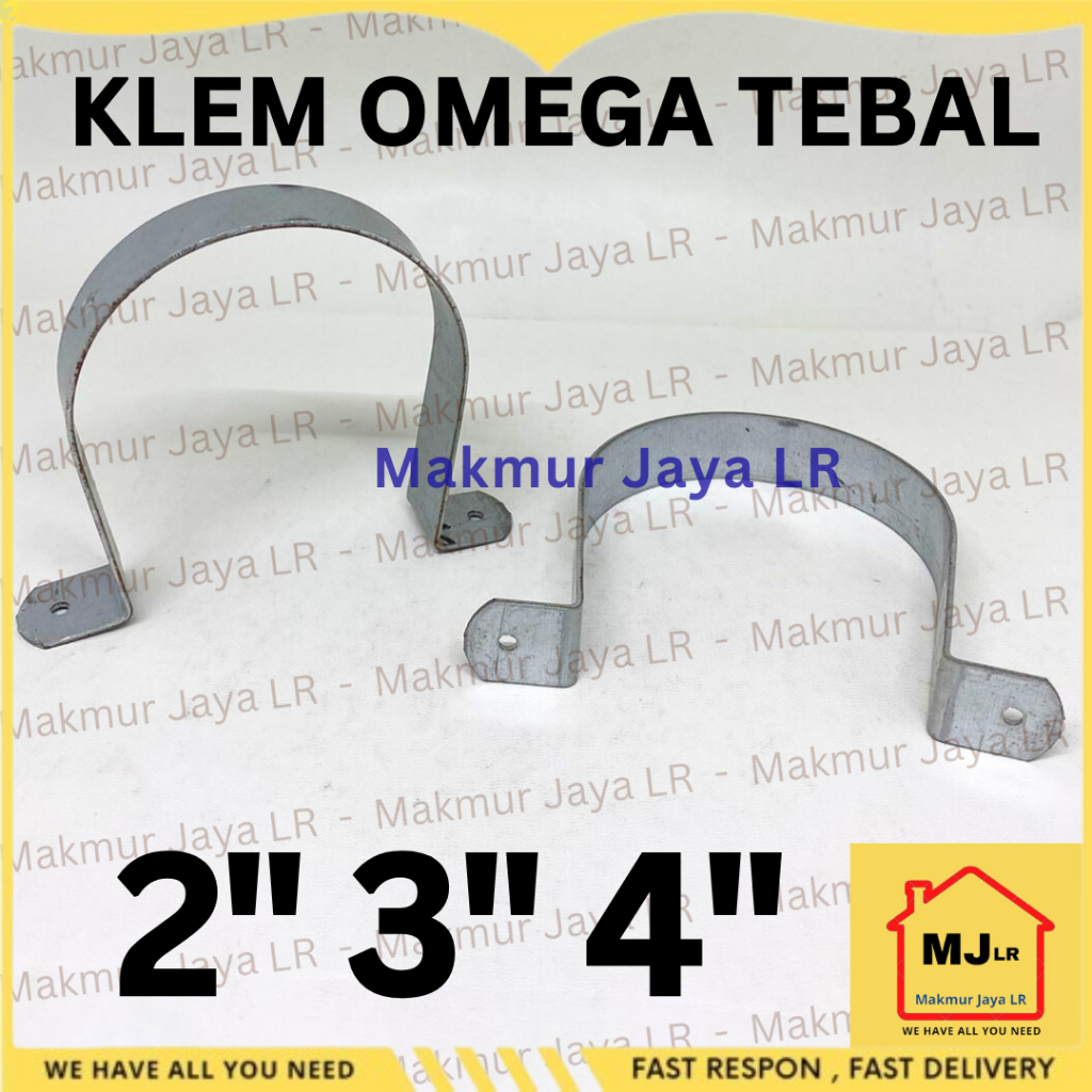Jual ( Grosir ) Klem Pipa Omega 2" 3" 4" inch GALVANIS TEBAL Pipe Clamp ...