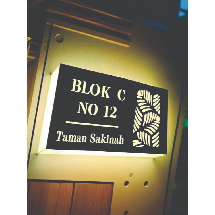 Jual NOMOR RUMAH LED | BOX NO RUMAH AKRILIK | Shopee Indonesia