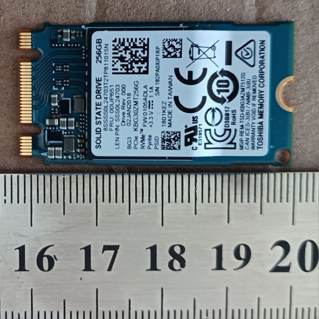 Jual SSD 256GB nvme.m2 2242 (pendek) dual storage soket WWAN Thinkpad ...