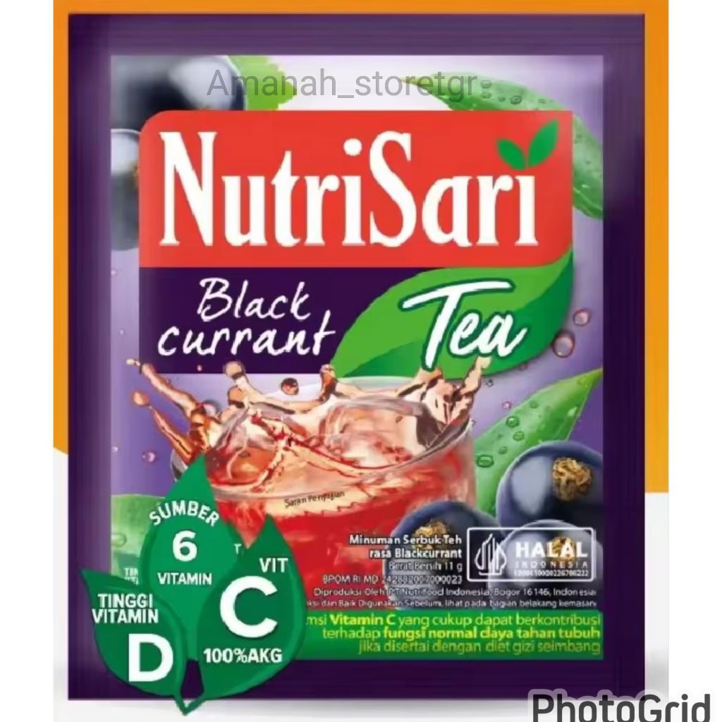 Jual Nutrisari Black Currant tea 1 renceng 10 sachet mutah | Shopee ...