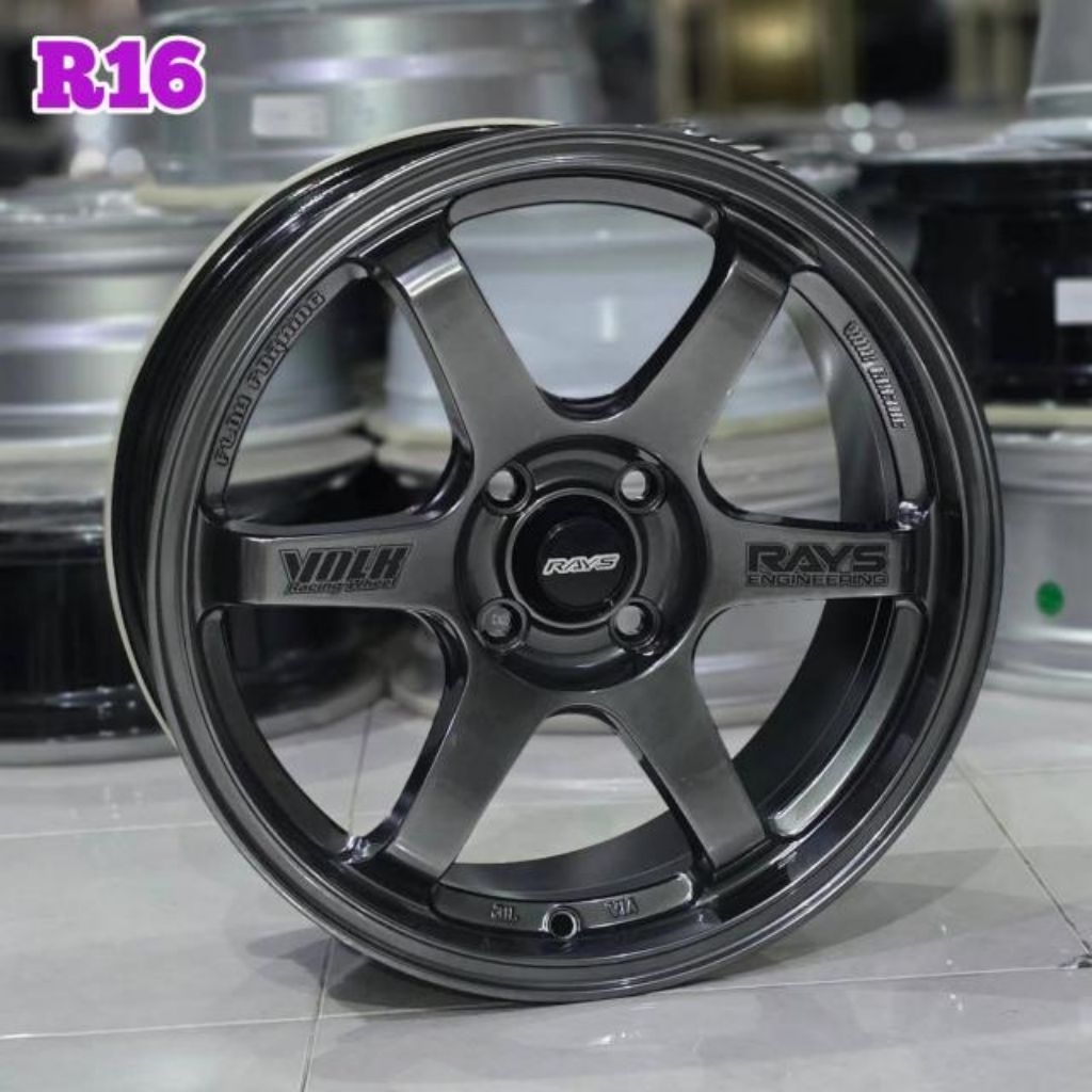 Jual velg mobil ring 16 lebar 7 pcd 4x100 VOLKRAYS TE37 FLOW FORMING ...